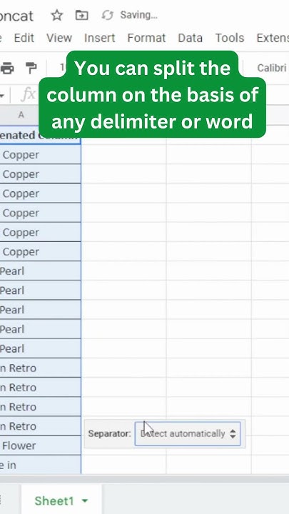 Learn how to split text to column in google sheets #shorts #googlesheets #googlesheetstutorial ...