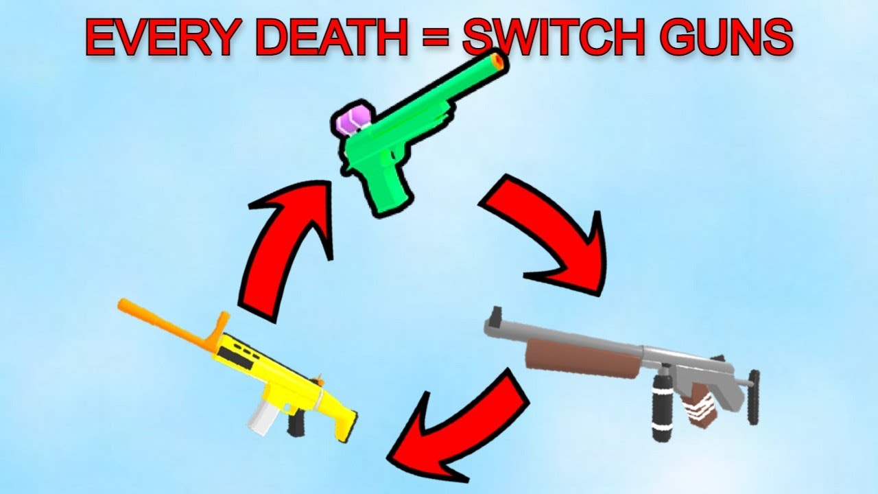 Every time I DIE I SWITCH GUNS in ROBLOX BIG PAINTBALL... - YouTube