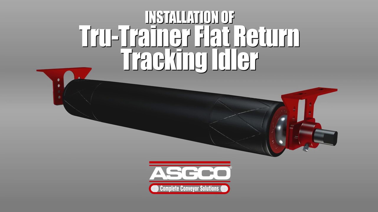 ASGCO® Tru-Trainer® Flat Return Idler Installation - YouTube