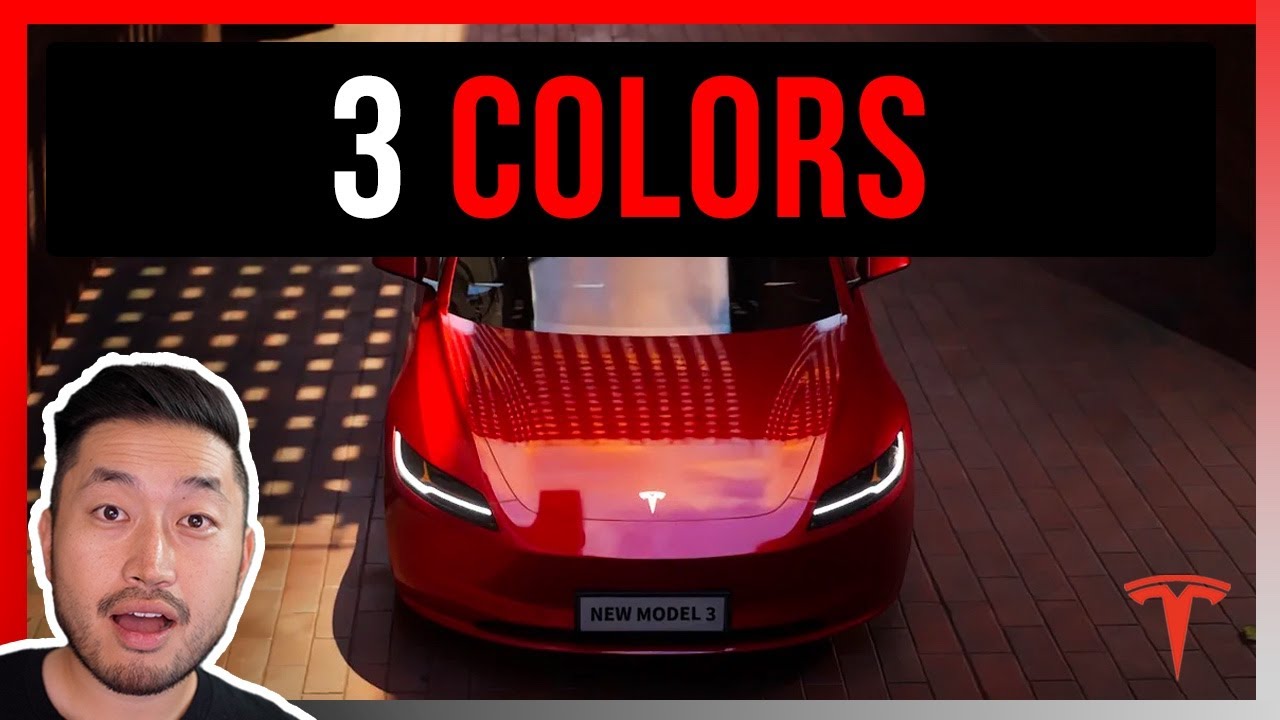 Tesla Model 3 Highland Refresh in 3 Colors - YouTube