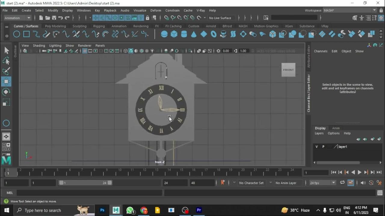 Rigging a Clock in Maya │ Control Chair │Traditional clock Maya - YouTube