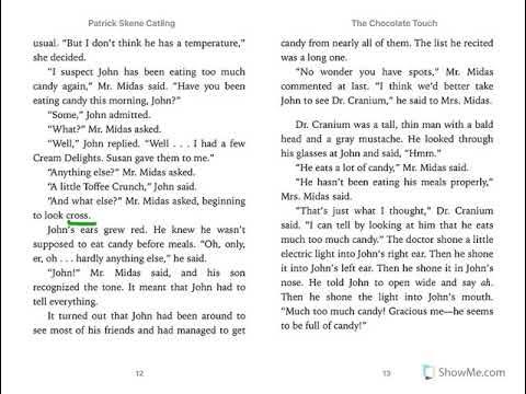 The Chocolate Touch chapter 1 - YouTube