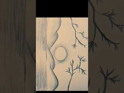 Beautiful prakritik drishya pencil drawing #sortsvideo #youtubechannel ...