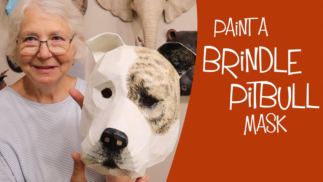 How to Paint an Easy Brindle Pattern on a Pitbull Mask - YouTube