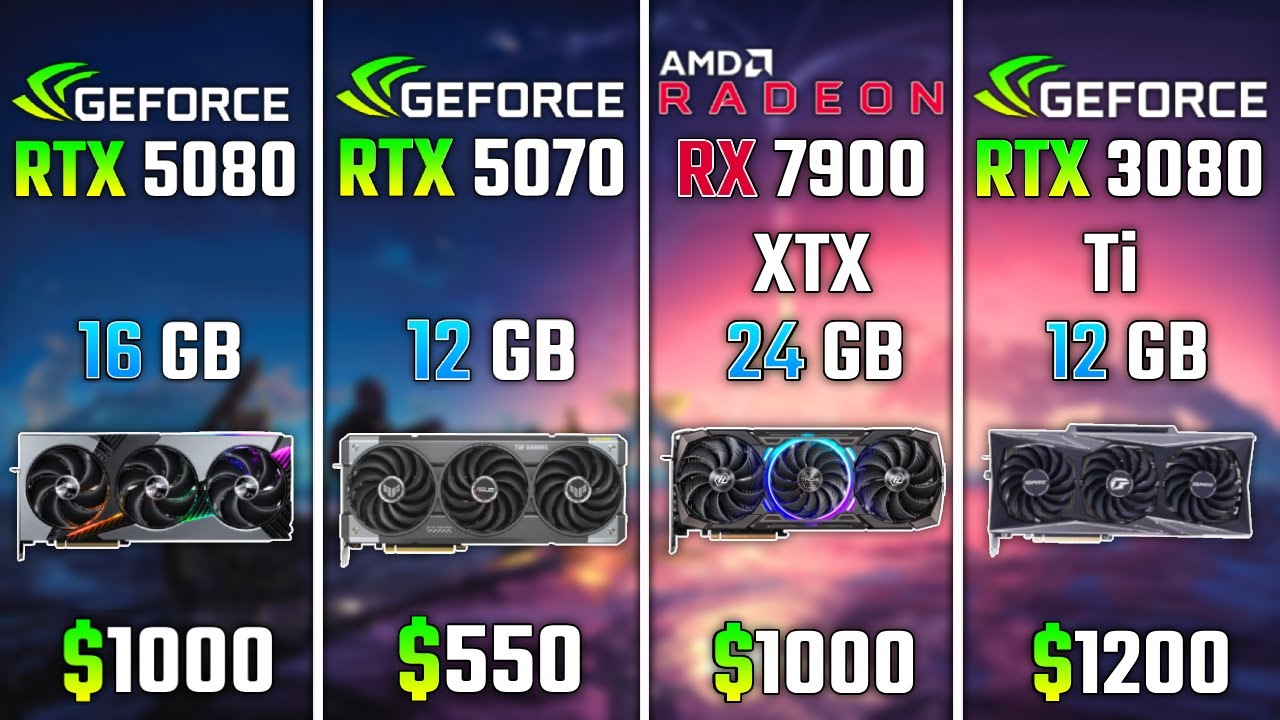 RTX 5080 vs RTX 5070 vs RX 7900 XTX vs RTX 3080 Ti | Test in 6 Games ...