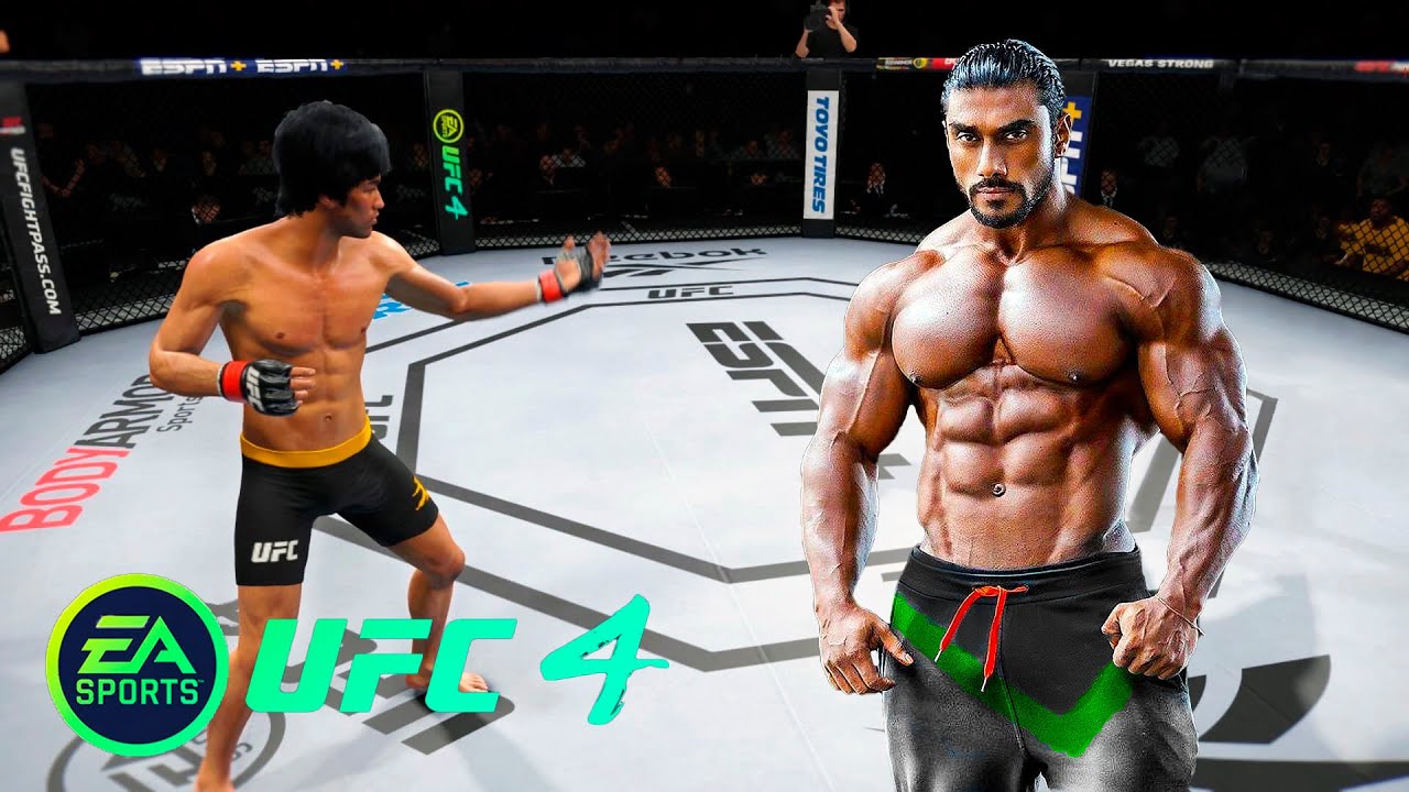 UFC4 Bruce Lee vs Iron Muscle EA Sports UFC 4 - Epic Fight - YouTube