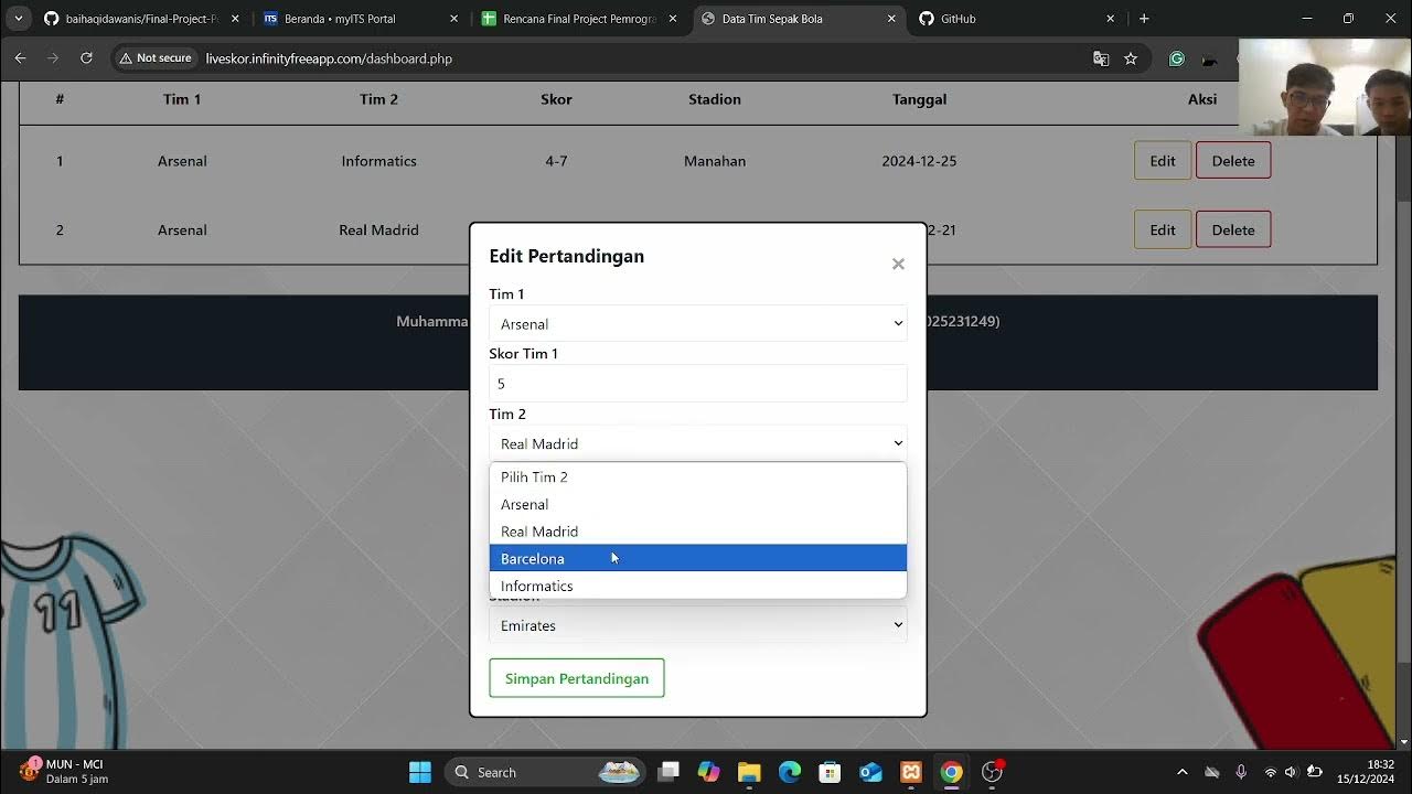Final Project - Pemrograman Web (B) - Muhammad Baihaqi Dawanis & Daffano Abyan Zakyanto Azmy ...