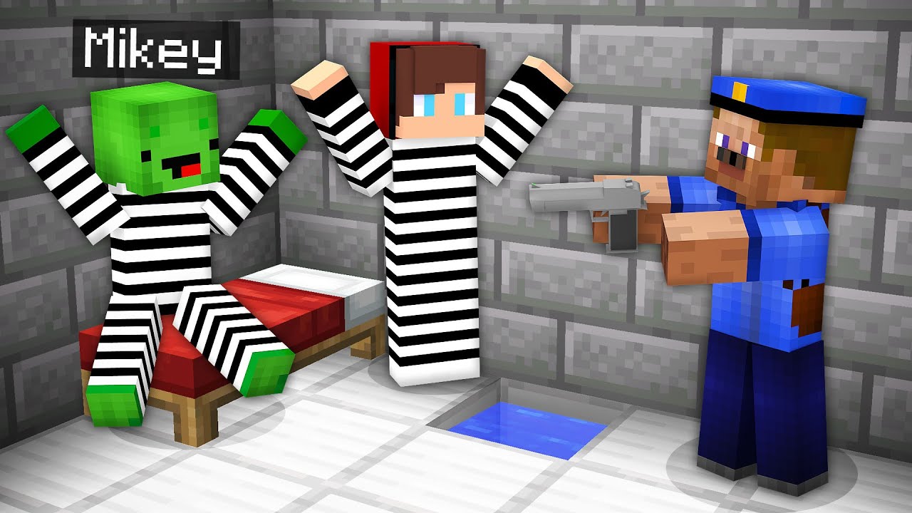 How Mikey & JJ Became Criminal in Minecraft Challenge (Maizen Mazien Mizen) - YouTube