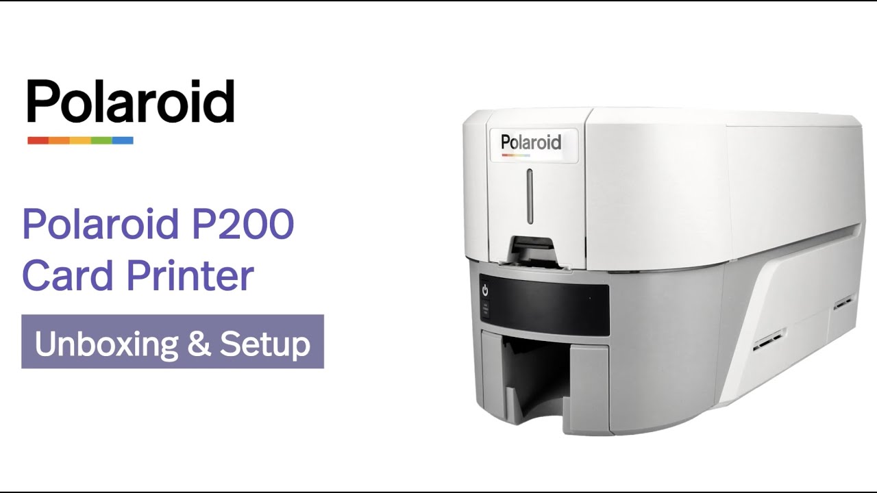 Polaroid P200 Card Printer - Unboxing & Setup - YouTube
