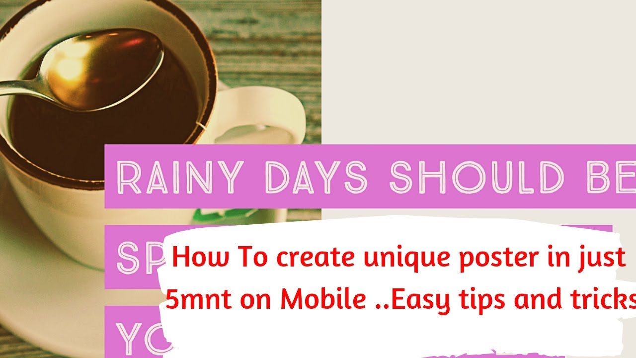 Easy way to create any poster by using this app in just 5 minute-EASY ...