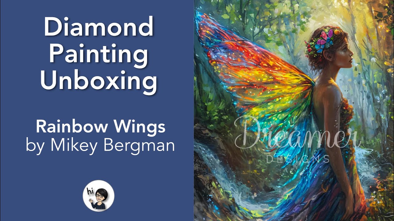 Diamond Painting Unboxing - Dreamer Designs - Rainbow Wings - YouTube