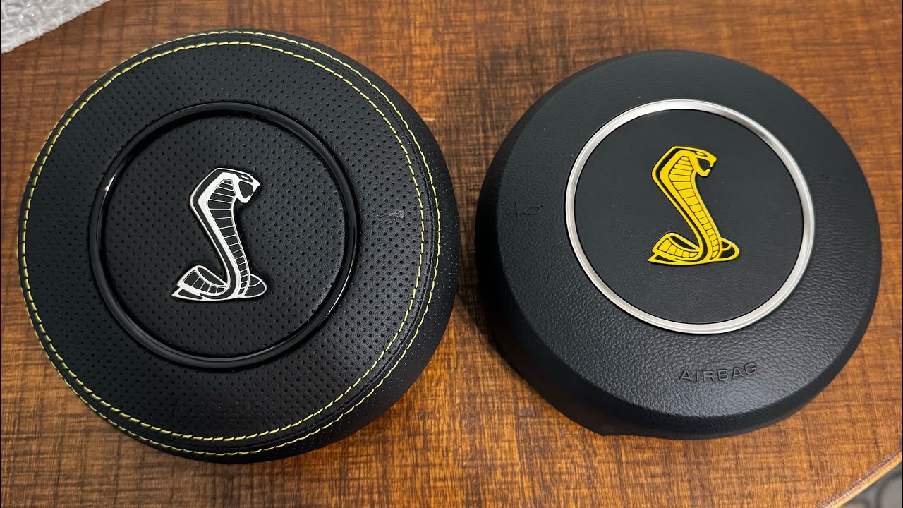 GT350 Gets new carbontastic airbag cover. - YouTube