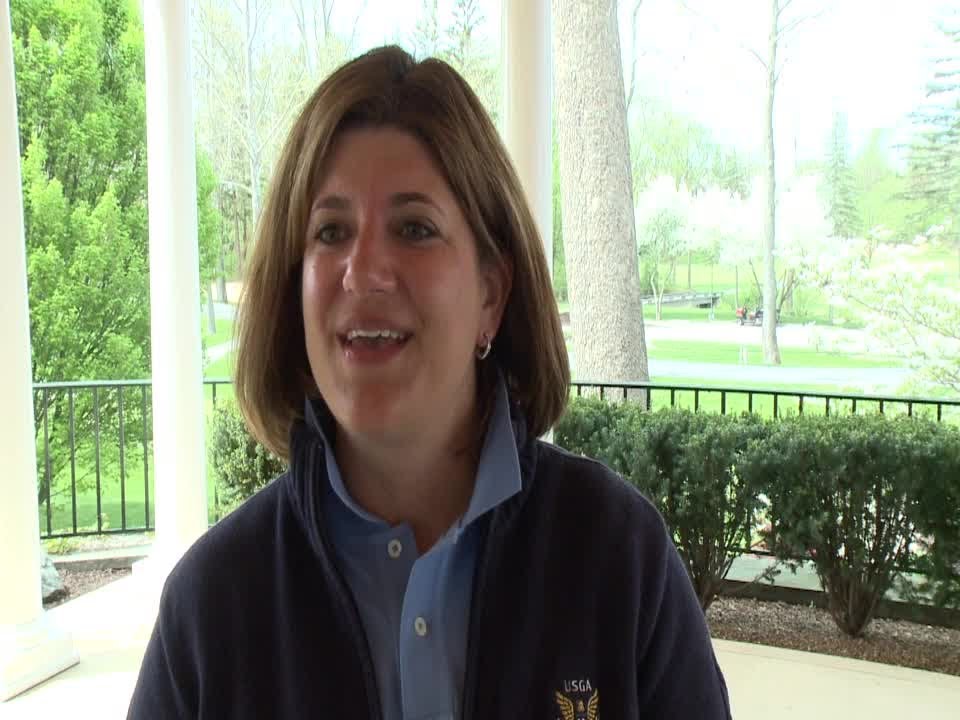 Donna Mummert of 2013 USGA Girls Junior Championship at press ...