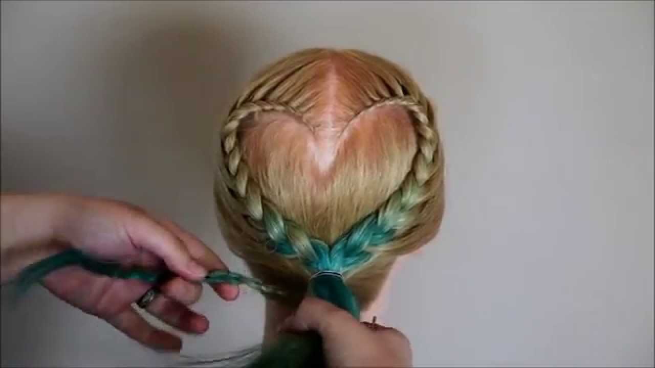 Heart Braided Ponytail Tutorial - YouTube