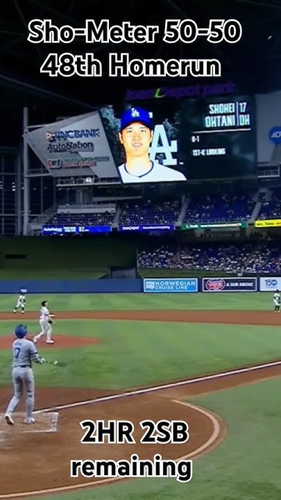 Shohei Ohtani Sho-Meter 50-50 48th Homerun - YouTube