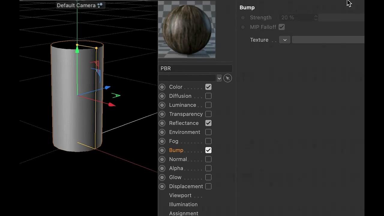 Cinema 4D Material Tutorial - Bump and Displacer Deformer - YouTube