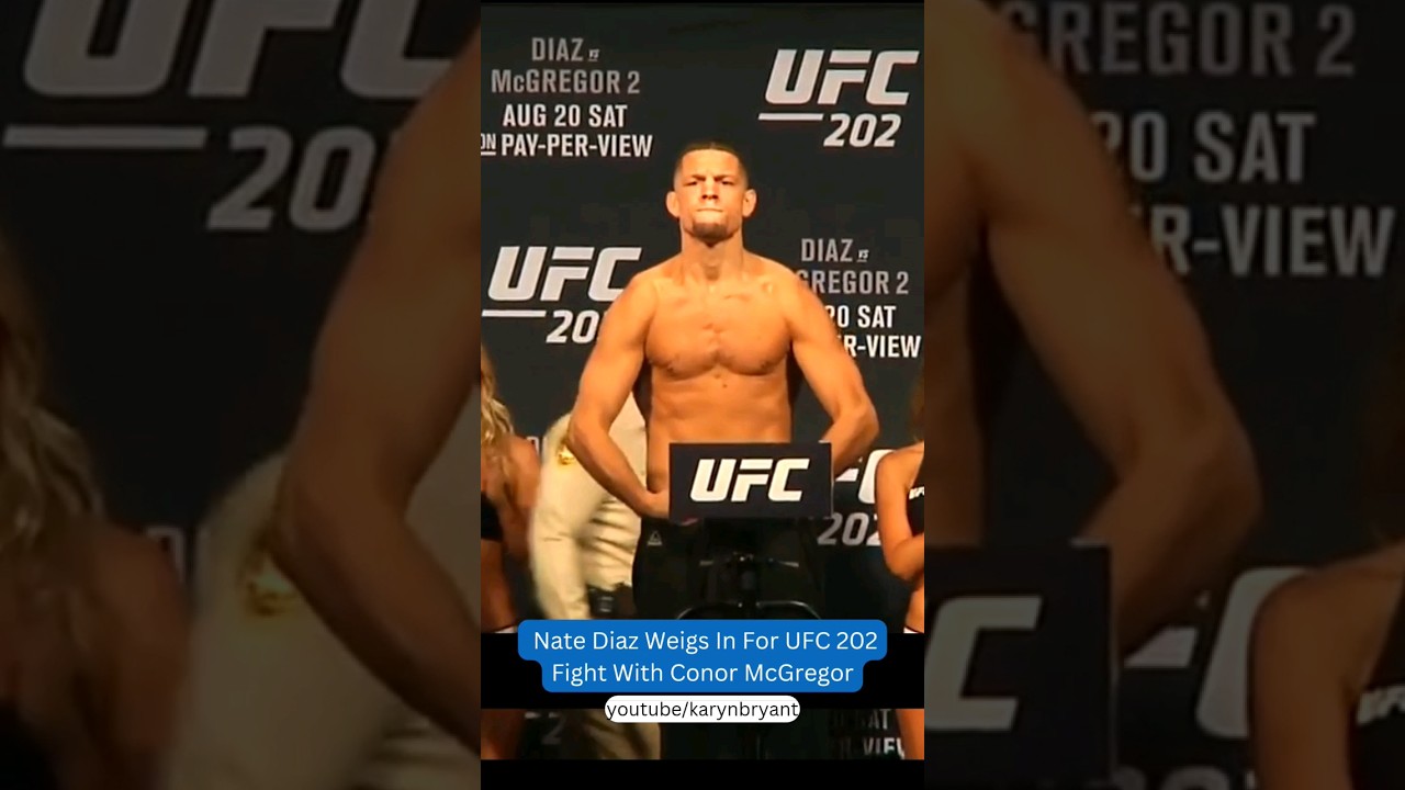 Nate Diaz Weighs In For UFC 202 Title Fight With Conor McGregor 🔥🔥🔥 ...