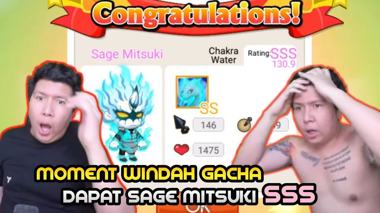 moment windah gacha dapat sage mitsuki SSS GG GAMING WKWK - YouTube