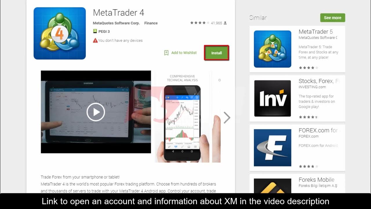 Xm Mobile Trader Install Mt4 Android Phone Application Forex Youtube