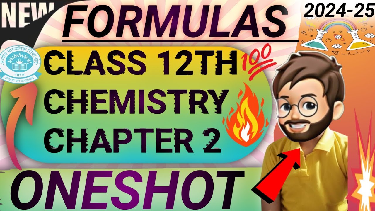 ELECTROCHEMISTRY All Formula Class 12 Chemistry Chapter 2 | BOARD 2025 ...