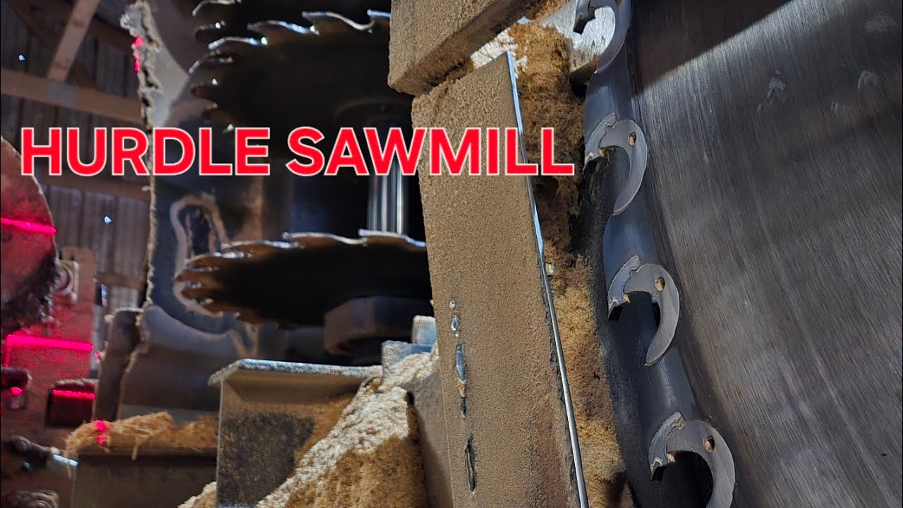 Hurdle Sawmill in Action. Vertical edger. Shot from Lid Cam. #sawmill # ...