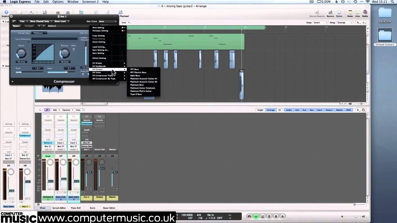 How to create and mix a convincing bass guitar part in software - YouTube