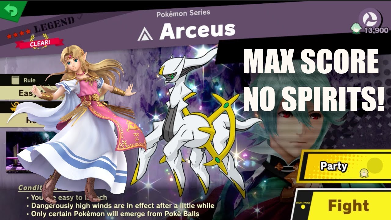 Super Smash Bros. Ultimate - Arceus no Spirits (MAX SCORE, NO DAMAGE ...
