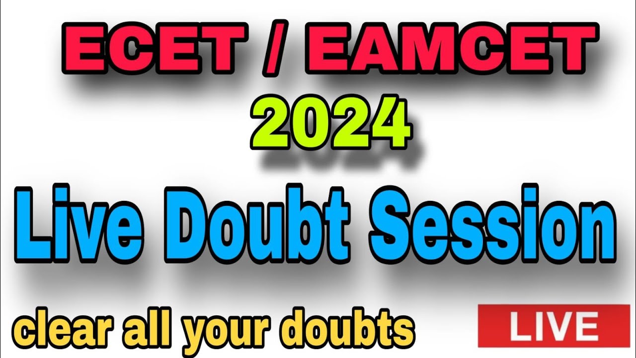 ECET / EAMCET 2024 LIVE doubt Session || KVSTRICKS || - YouTube
