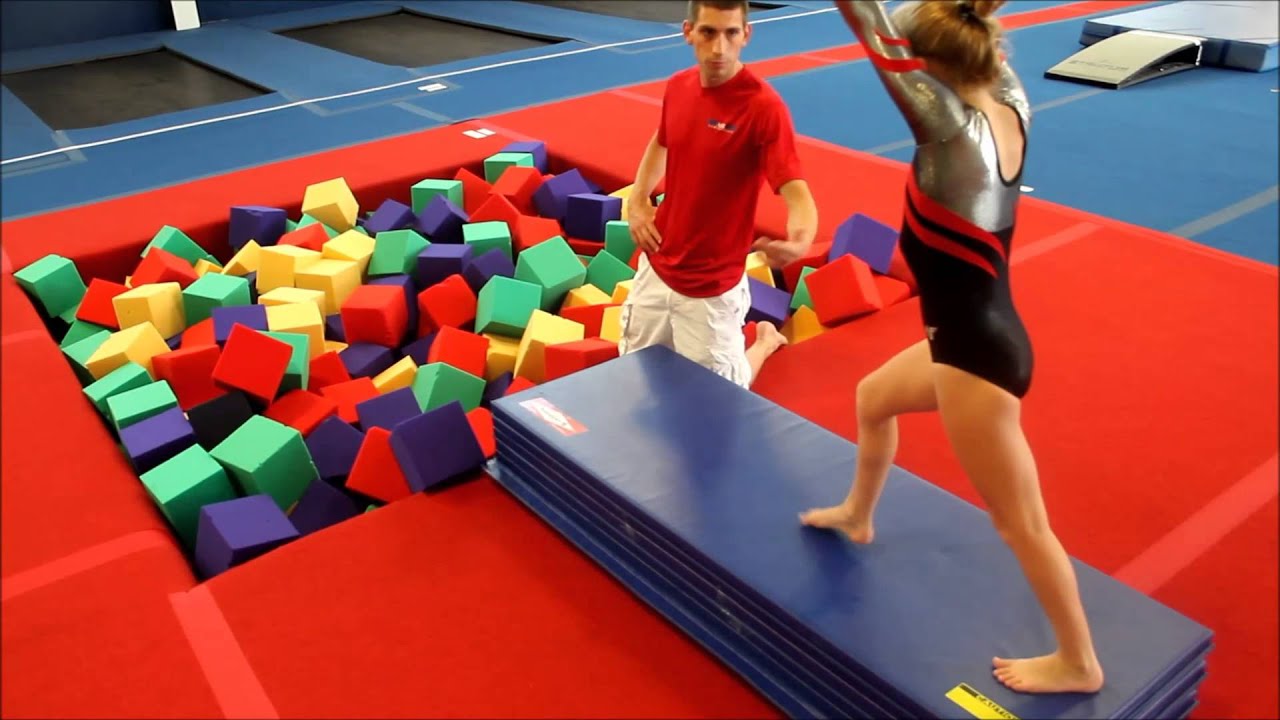 PG Floor Front Handspring off Panel Spotted) Drill - YouTube