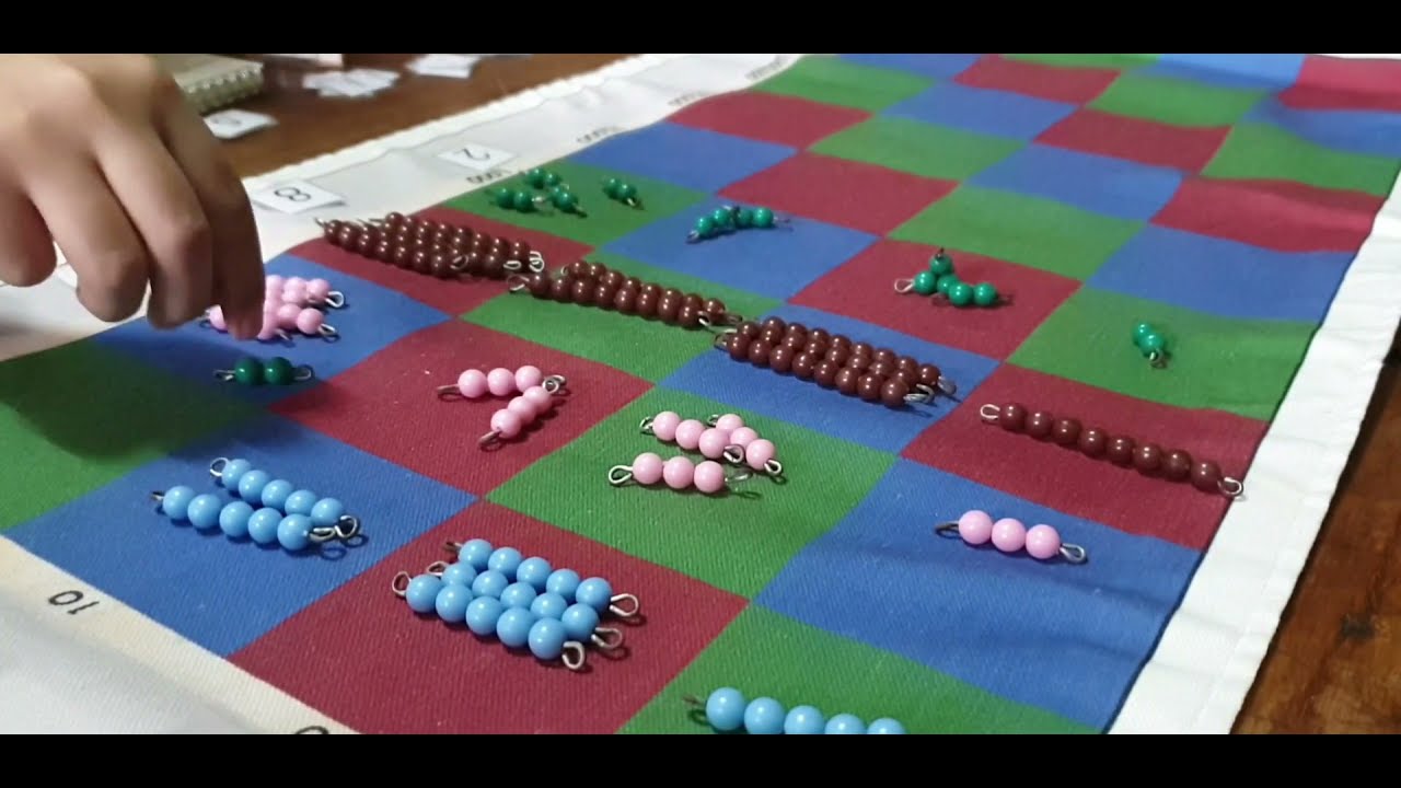 Montessori Checkerboard - Multiplication with a 4 Digit Multiplier ...