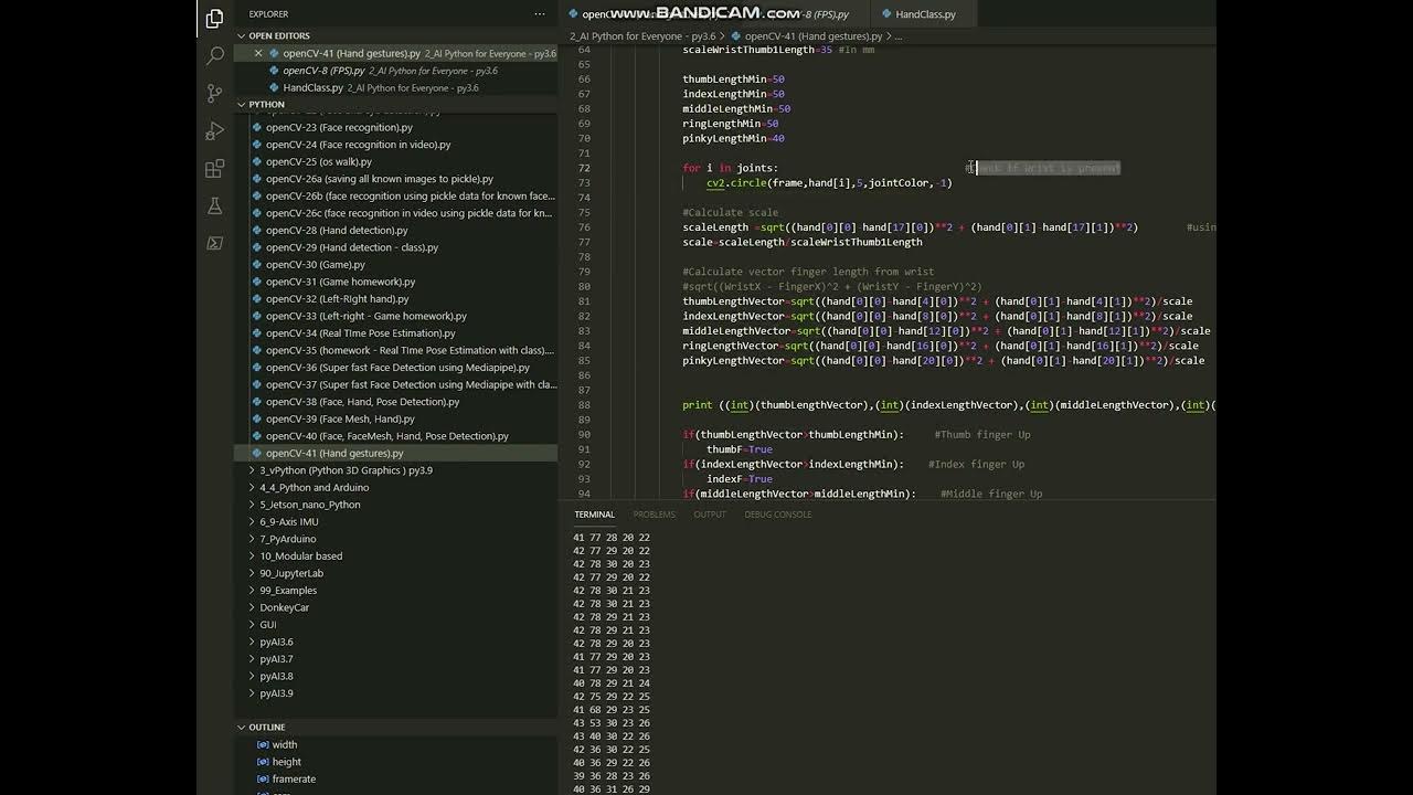 Media pipe Hand gesture detection - YouTube