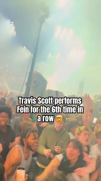 Insane mosh pit!🤯 Travis Scott performs Fein for the 6th time in a row! #shorts #fein # ...