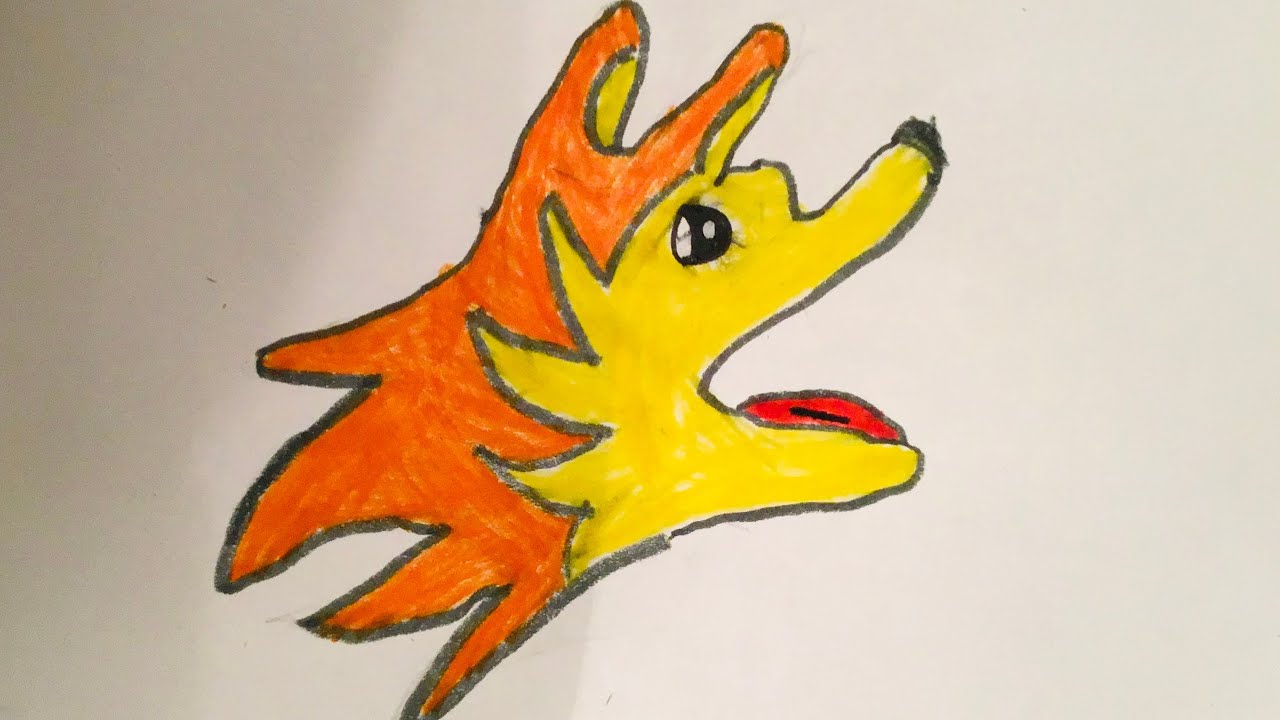 How to draw a Fox Using Hand Art - YouTube