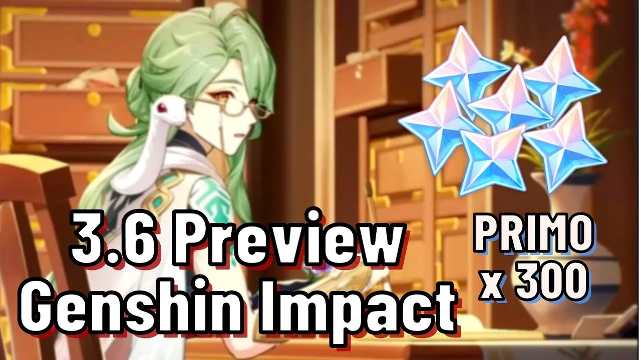 Genshin Impact 300 FREE PRIMO CODES Claim FAST + Patch 3 6 Preview ...