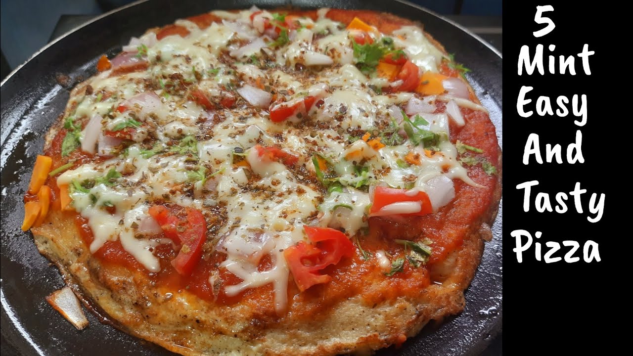 how to make easy pizza/5 mint easy and tasty pizza recipe - YouTube