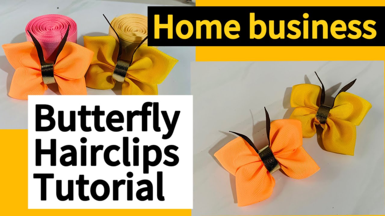 Easy butterfly hairclips tutorial diy easy hairclips for hair ...