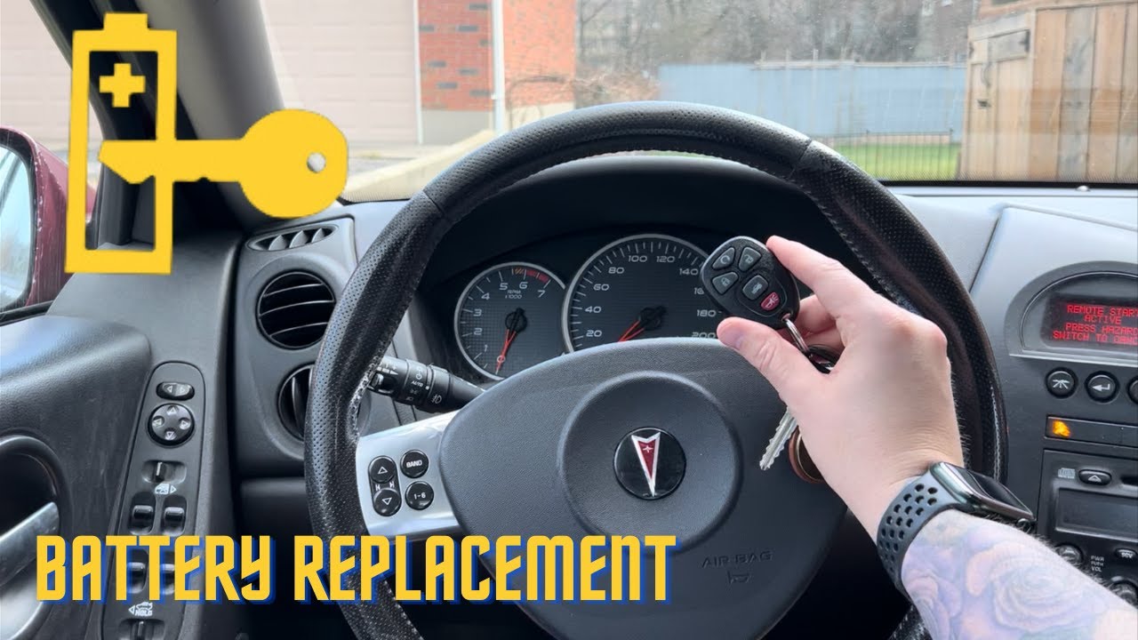 Pontiac Grand Prix Key Fob battery replacement - YouTube