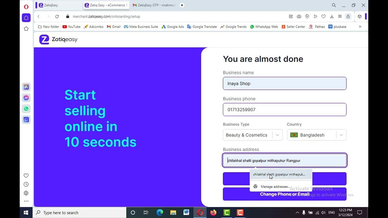 Ecommerce website Create Bangla tutorial Zatiq Easy - YouTube