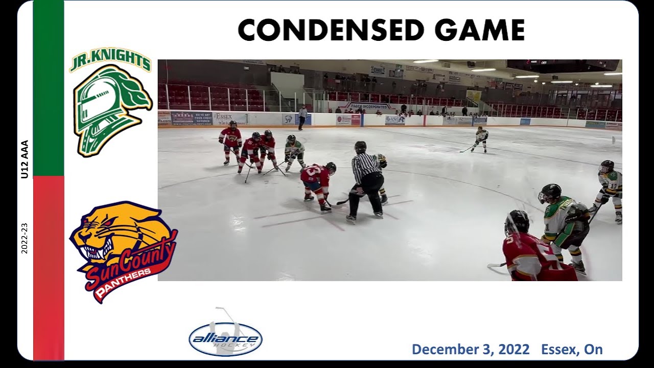 2022/12/03 - London Jr Knights U12 AAA vs Sun County Panthers - YouTube