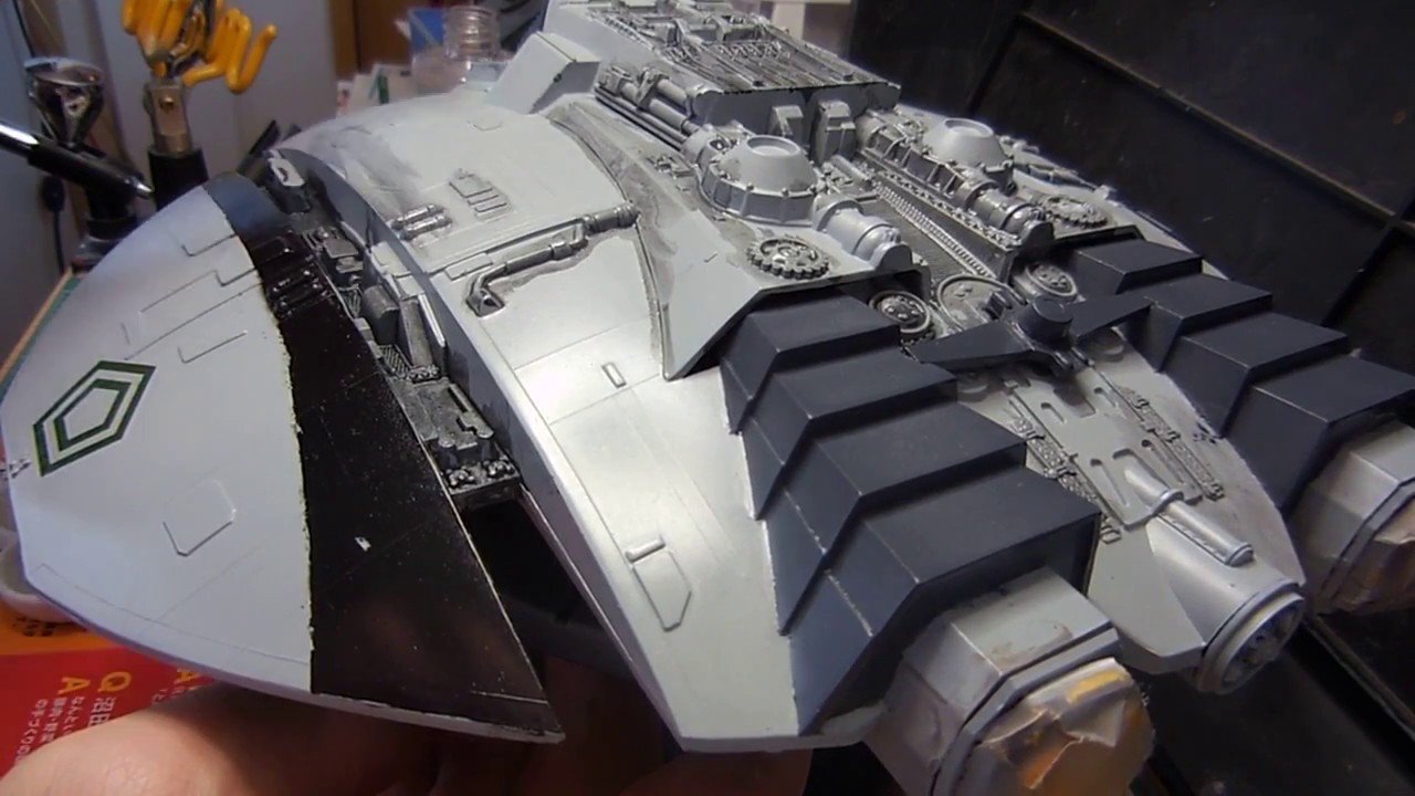 Revell Cylon Raider plamo build 7 - YouTube