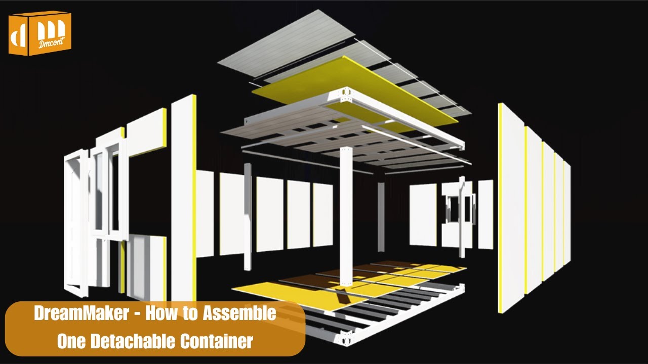 10 MINS - How To Assemble A Full Detachable Container House - YouTube