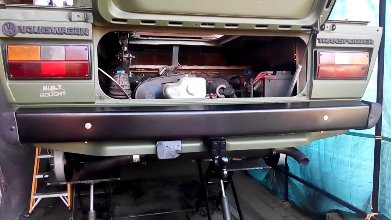 Vw T3 syncro 1.6td engine testrun - YouTube