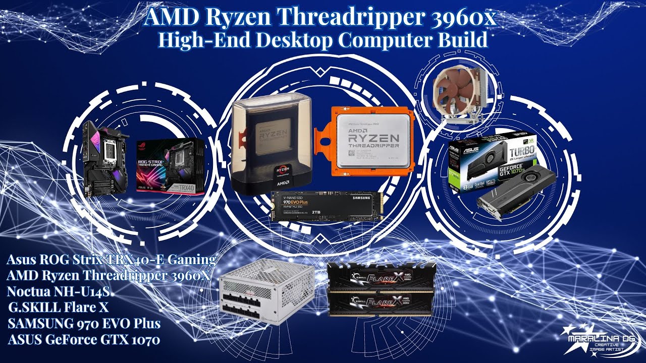 AMD Ryzen Threadripper 3960x - High-End Desktop Computer Build - YouTube