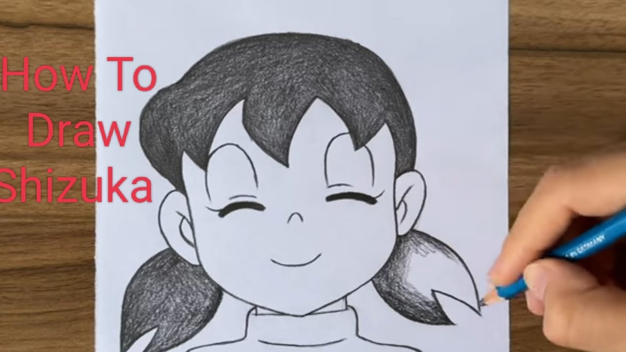 How to Draw Shizuka from Doraemon stepby step || Shizuka drawing | Easy ...