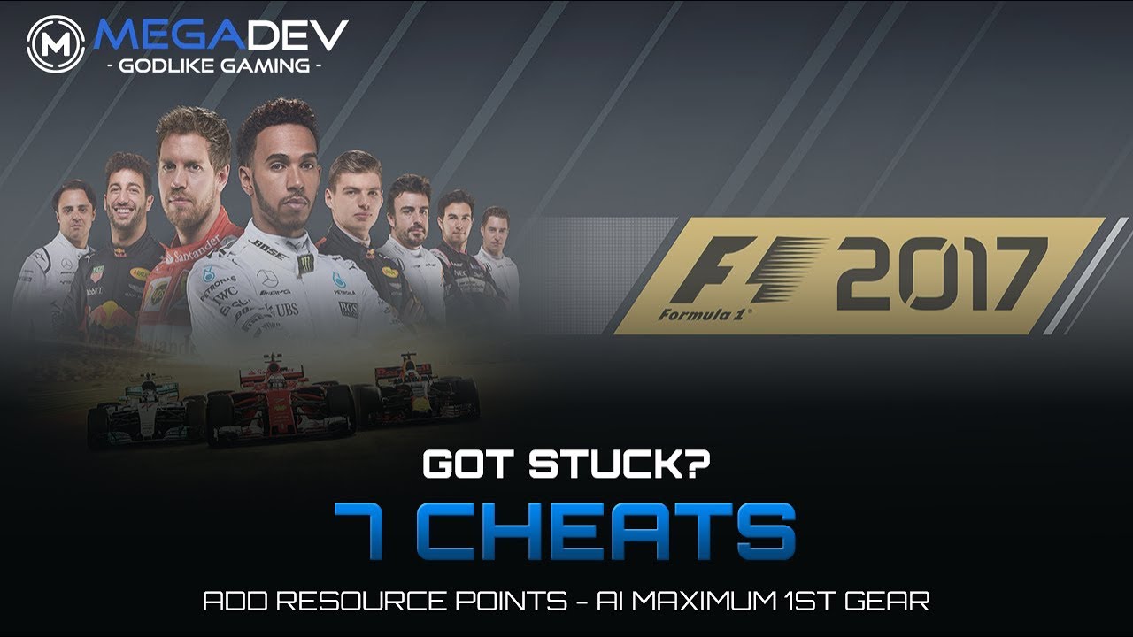 F1 2017: Add Resource Points, AI max 1st gear, ... | Trainer by MegaDev ...