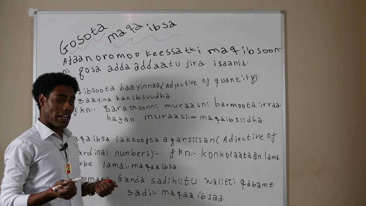 Gosoota maqa Ibsa #Afaan #Oromo this is the grammar of# Oromo language ...