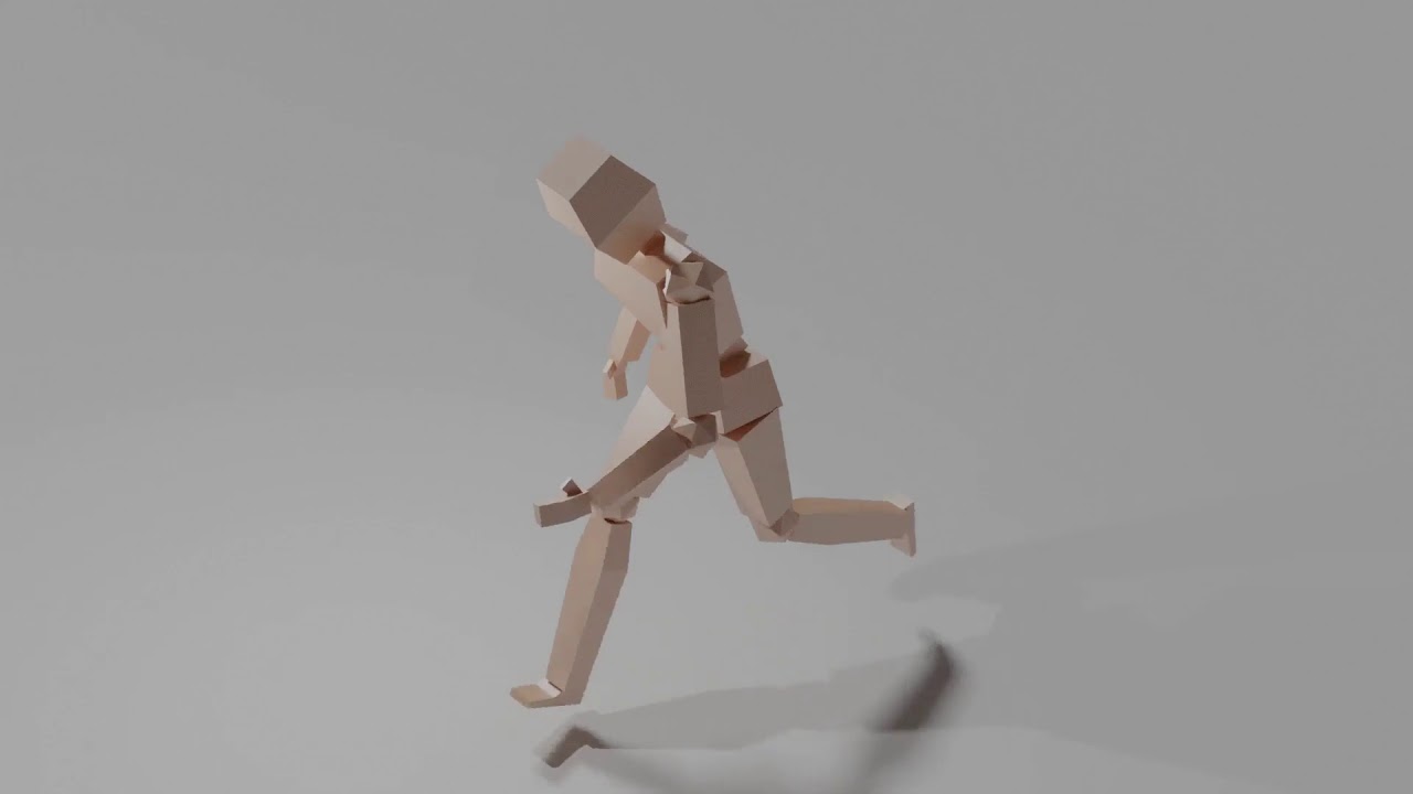 Running animation in Blender - YouTube