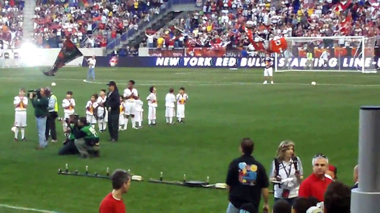RBNY starters introduced at Red Bull Arena grand opening - YouTube
