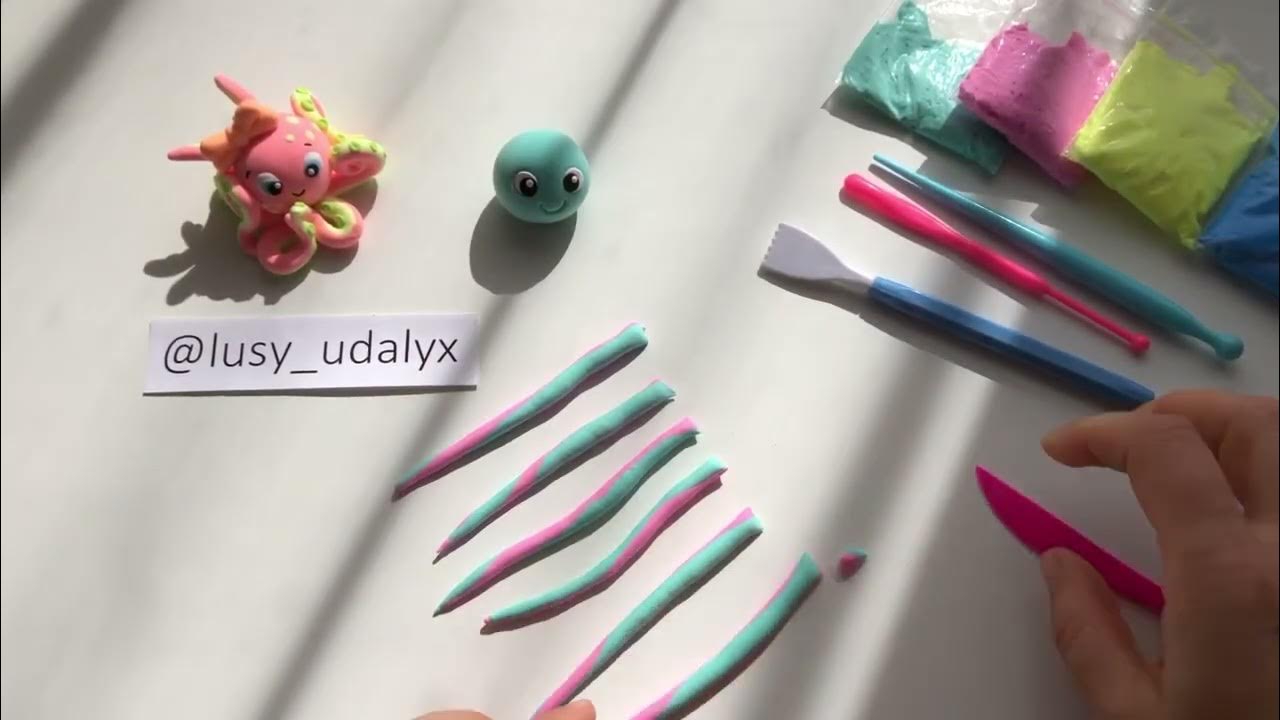 Лепка для детей. Лепим из пластилина. Фигурки из воздушного пластилина ...