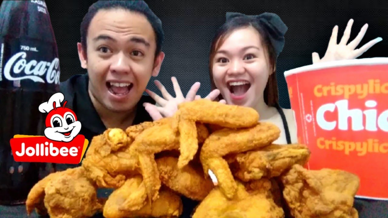 Mukbang Jollibee Chickenjoy | Filipino Food Mukbang | Chicken Wings ...